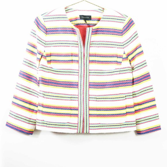 Talbots | Jackets & Coats | Talbots Multicolor Stripe Blazer 6 | Poshmark